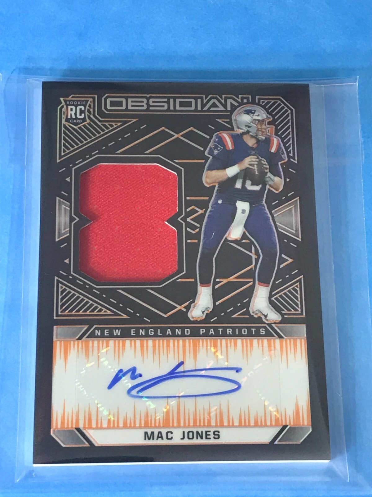 2021 Obsidian MAC JONES RPA Rookie Auto Electric Etch Orange /75 SSP ...