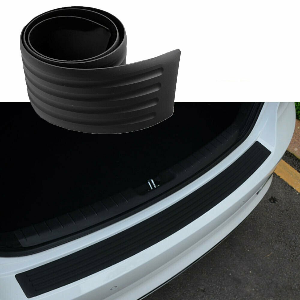 Universal Car Rear Bumper Sill Protector Plate Rubber Cover Guard Door ...