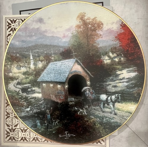 Thomas Kinkade”Country Memories” Covered Bridge Collector Plate Fifth ...