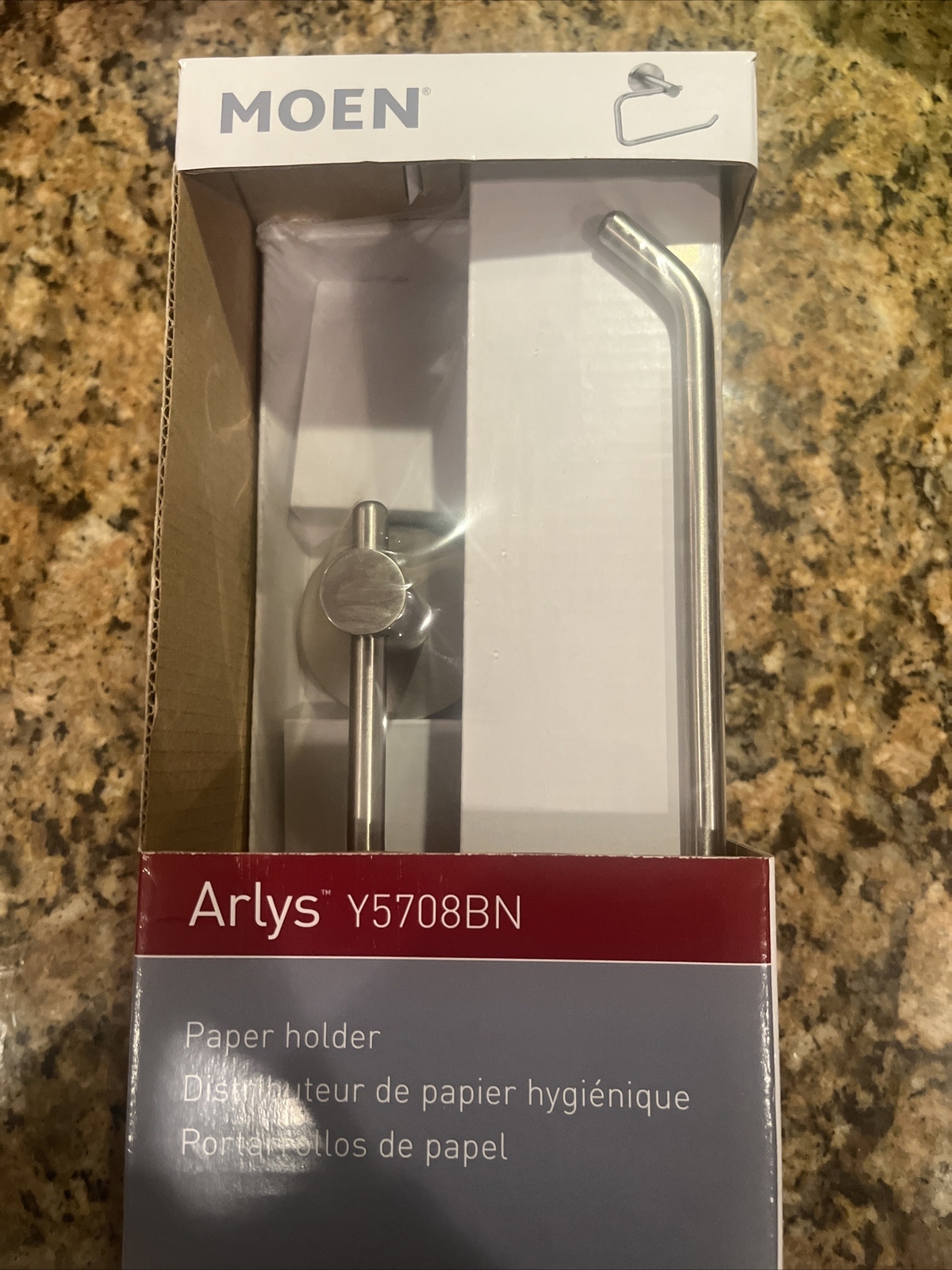 MOEN Y5708BN Arlys Spot Resist Brushed Nickel Paper Holder Factory for ...