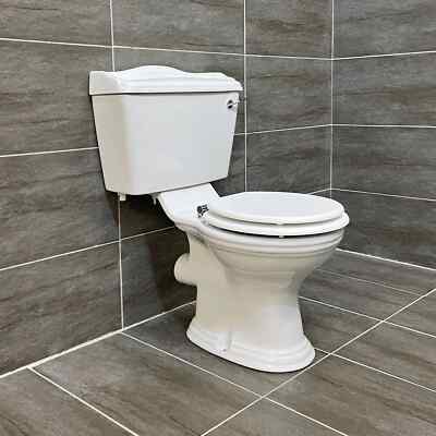Chancery Traditional Style Close Coupled Toilet With Soft Close Seat ...