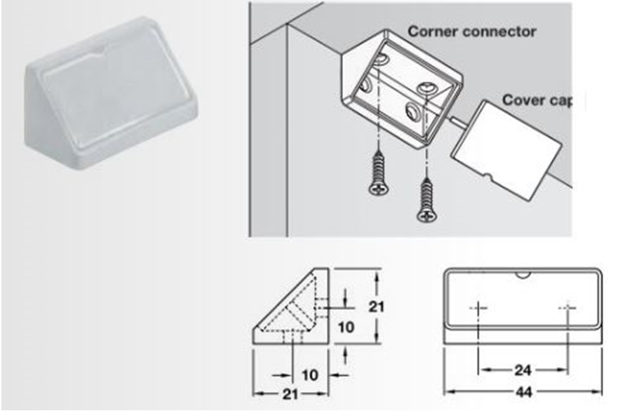 Knock Down Modesty Block, Furniture Kitchen Cupboard Shelves Fixing ...