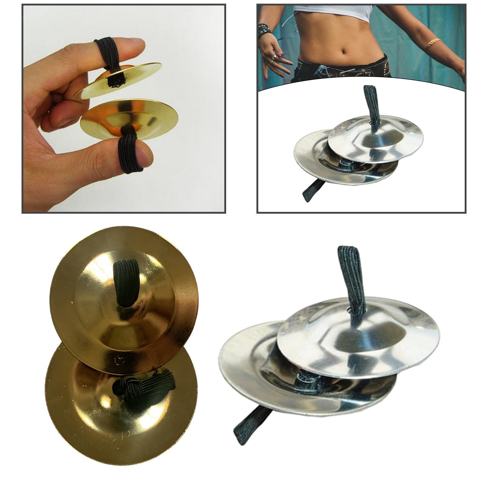 1 Pair Finger Cymbals Mini Hand Cymbals Finger Dancing 5.3cm for ...