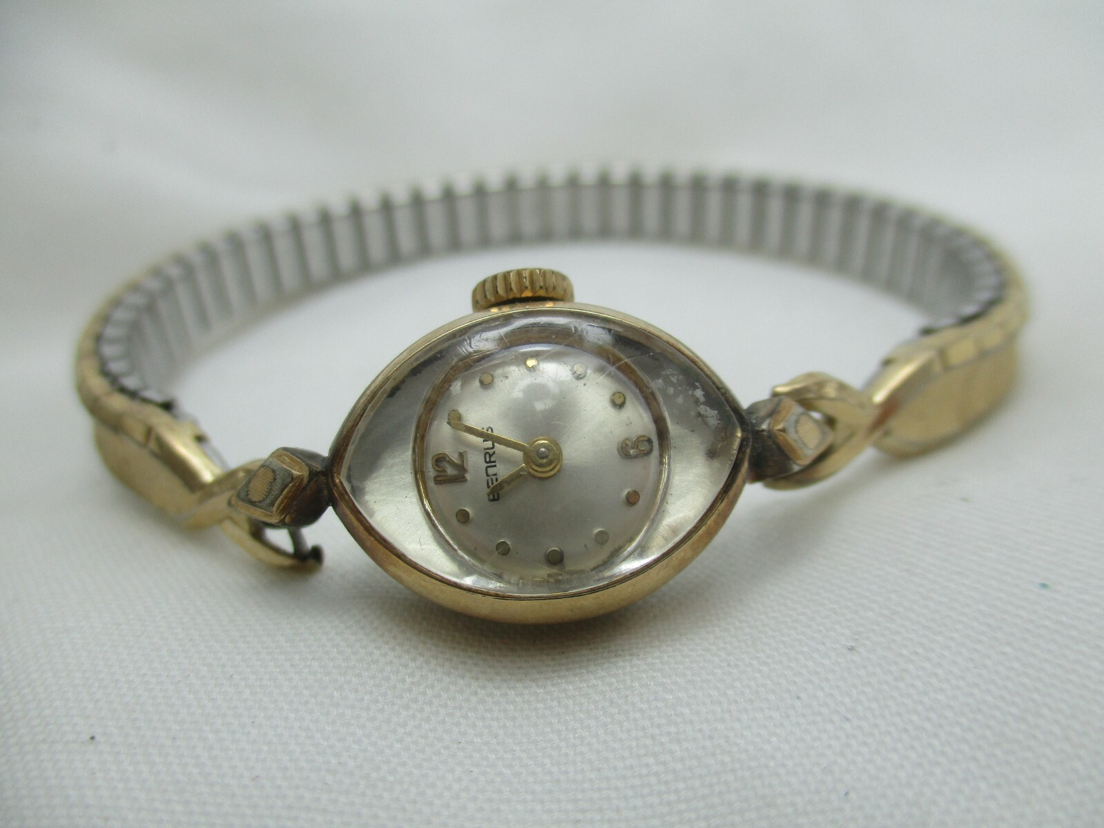 Benrus Wind Up Watch Gold Tone Expansion Band 10K RGP… - Gem