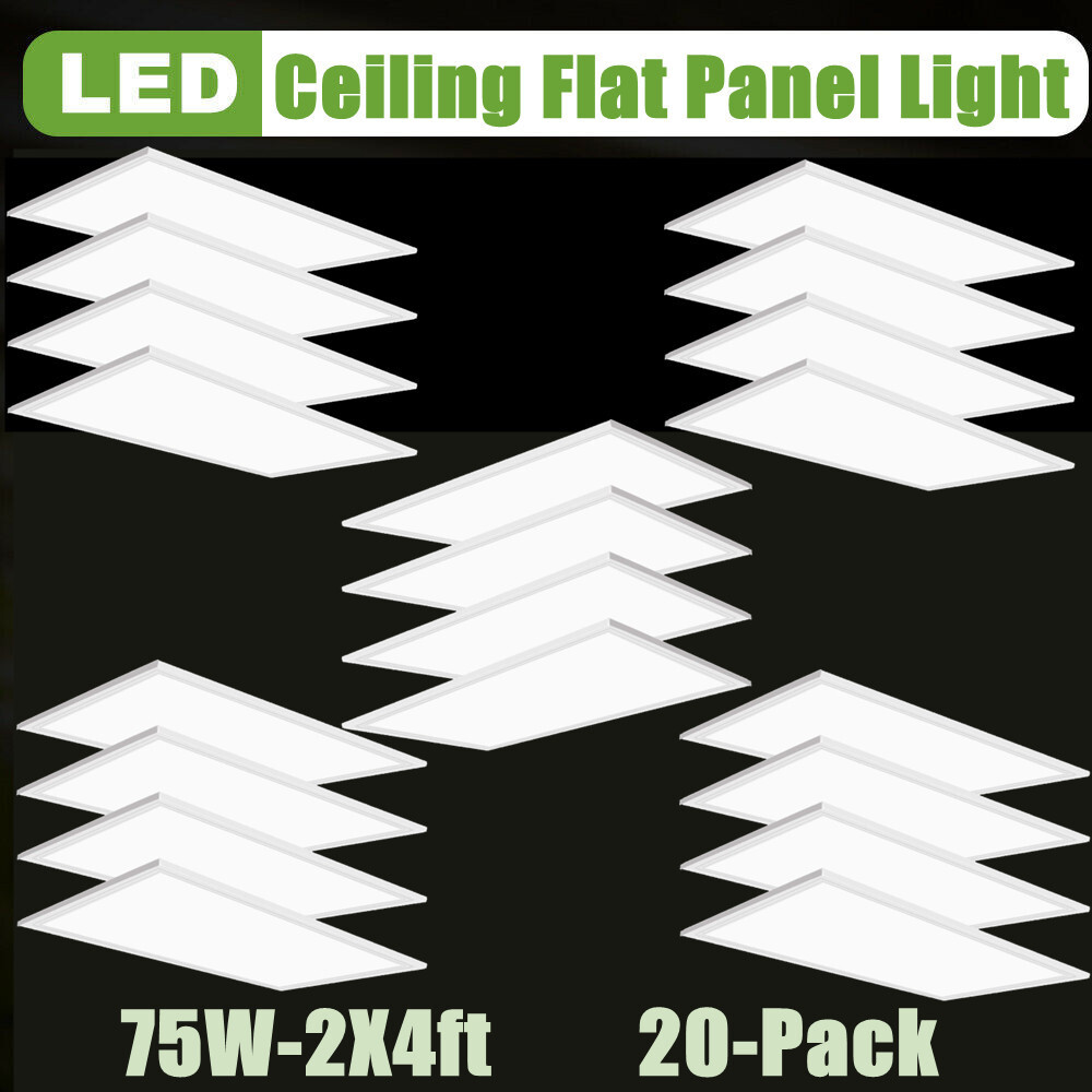 2x4Ft Ultra Slim Recessed LED Flat Panel Ceiling Spot Lights Spotlight ...