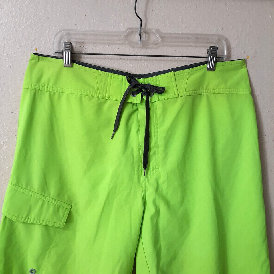 MOSSIMO Supply Co Men Size 36 36x11 Swim Trunks Board Shorts Neon Green ...