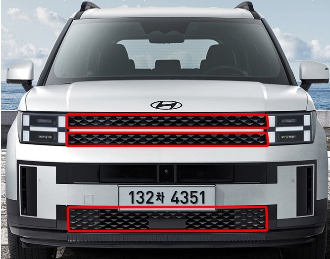 OEM 86531-P6200TRC GRILLE-FRONT BUMPER Black for Hyundai Santa Fe MX5 ...