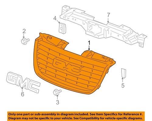 GM OEM 07-14 Yukon XL 1500,Yukon Grille Grille Components-Grille Assy ...