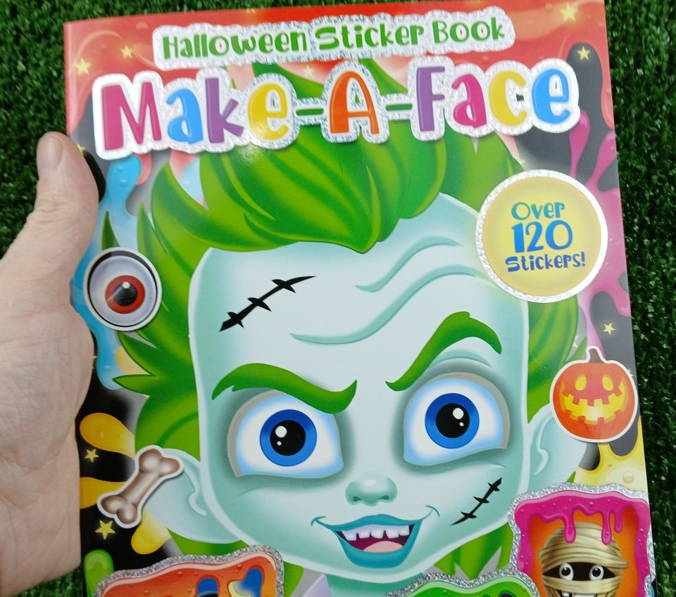 Halloween Sticker Activity Book Make A Face Books 120 Spooky Stickers ...