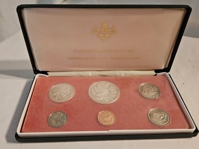 1975 Cayman Islands 6 Coin Proof Set w/Box and Certificate | eBay