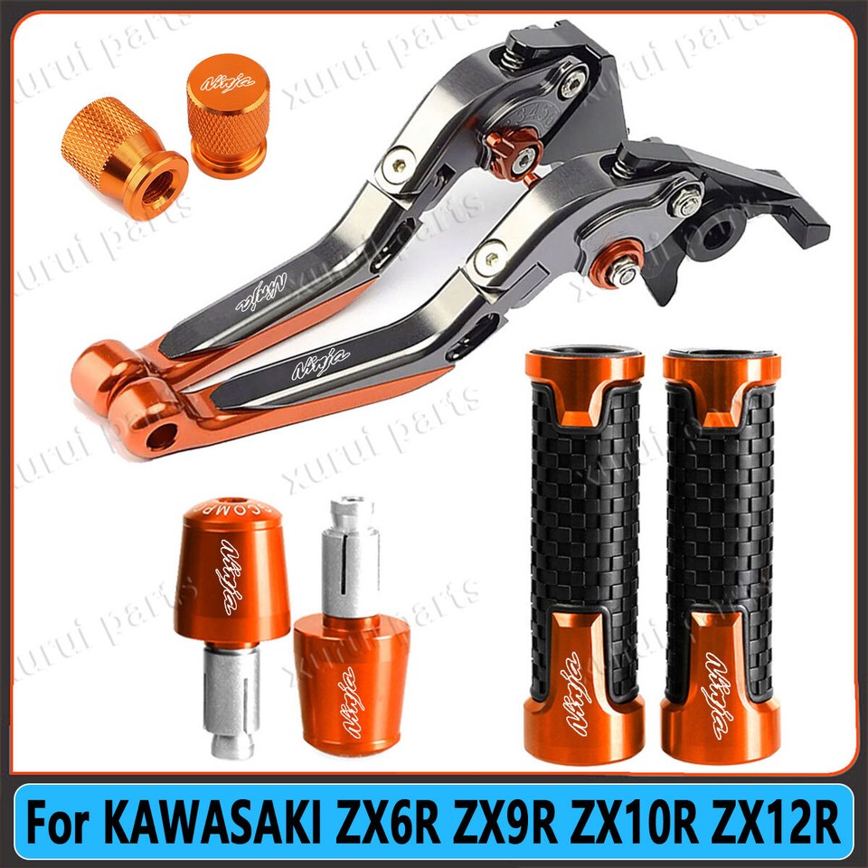CNC Brake Clutch Lever Handle Grips Ends For KAWASAKI ZX6R ZX9R ZX10R ...