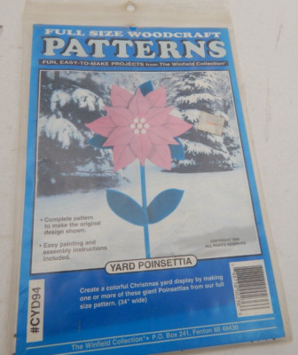 Full size Woodcraft pattern Yard Poinsettia VTG | eBay