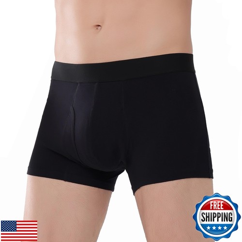 AIRCUTE Men Urine Incontinence Underwear Fly Front Opening Absorbent ...