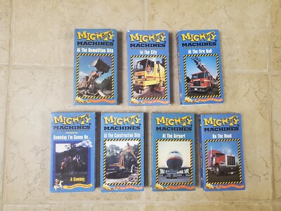 Rare HTF Kids Mighty Machines VHS Set Lot 1994 Malofilm Video 90s ...