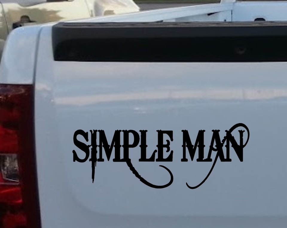 Simple Man Window Decal Car Outlaw Cowboy Skynyrd Lyrics Sticker | eBay