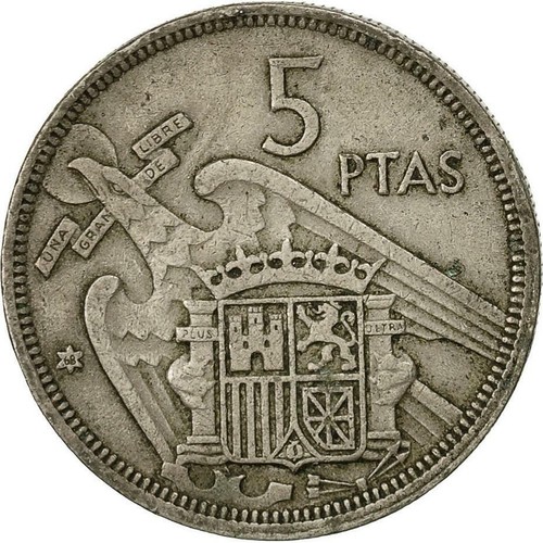 Spain 5 Pesetas Francisco Franco Coin KM786 1957 1957 1975 EBay spain-5-pesetas-francisco-franco-coin-km786-1957-1957-1975-ebay