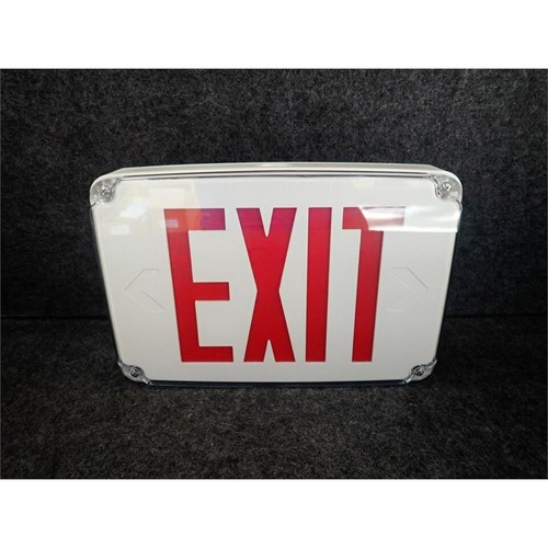 Lithonia Lighting WLTE W 1 R Wet Location Exit Sign Red, Single Face ...