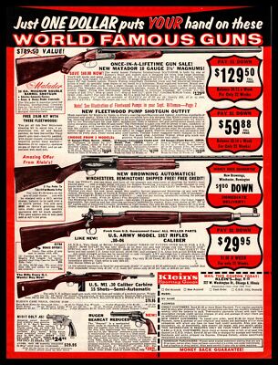 1961 Klein's Sporting Goods Chicago IL US Army Model 1917 Rifle Vintage ...