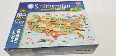 Smithsonian Discovery Puzzles America's Landmarks Ages 5+, Unopened 100 ...