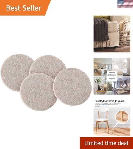 Essential 3'' Round Felt Pads for Floors - Heavy-Duty Furniture ...