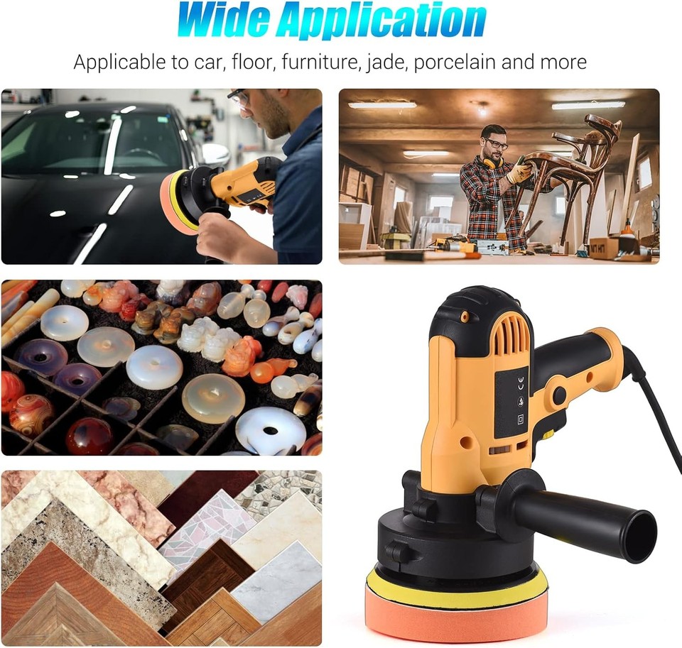 Ultimate 800W Car Polisher Buffer Sander Waxing Kit for Detailing ...