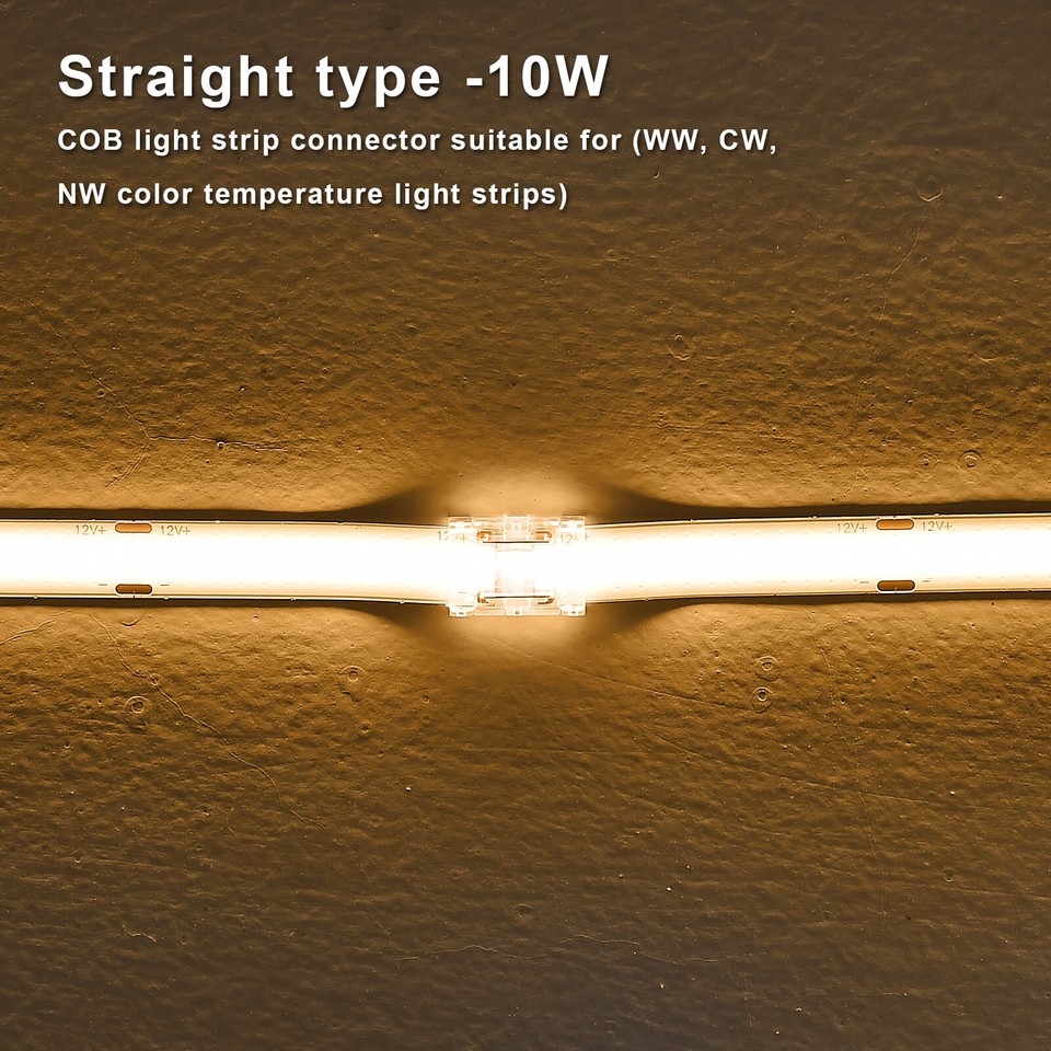 2/4-Pin RGB LED Strip Straight/L-Shape Solderless Connectors For COB ...