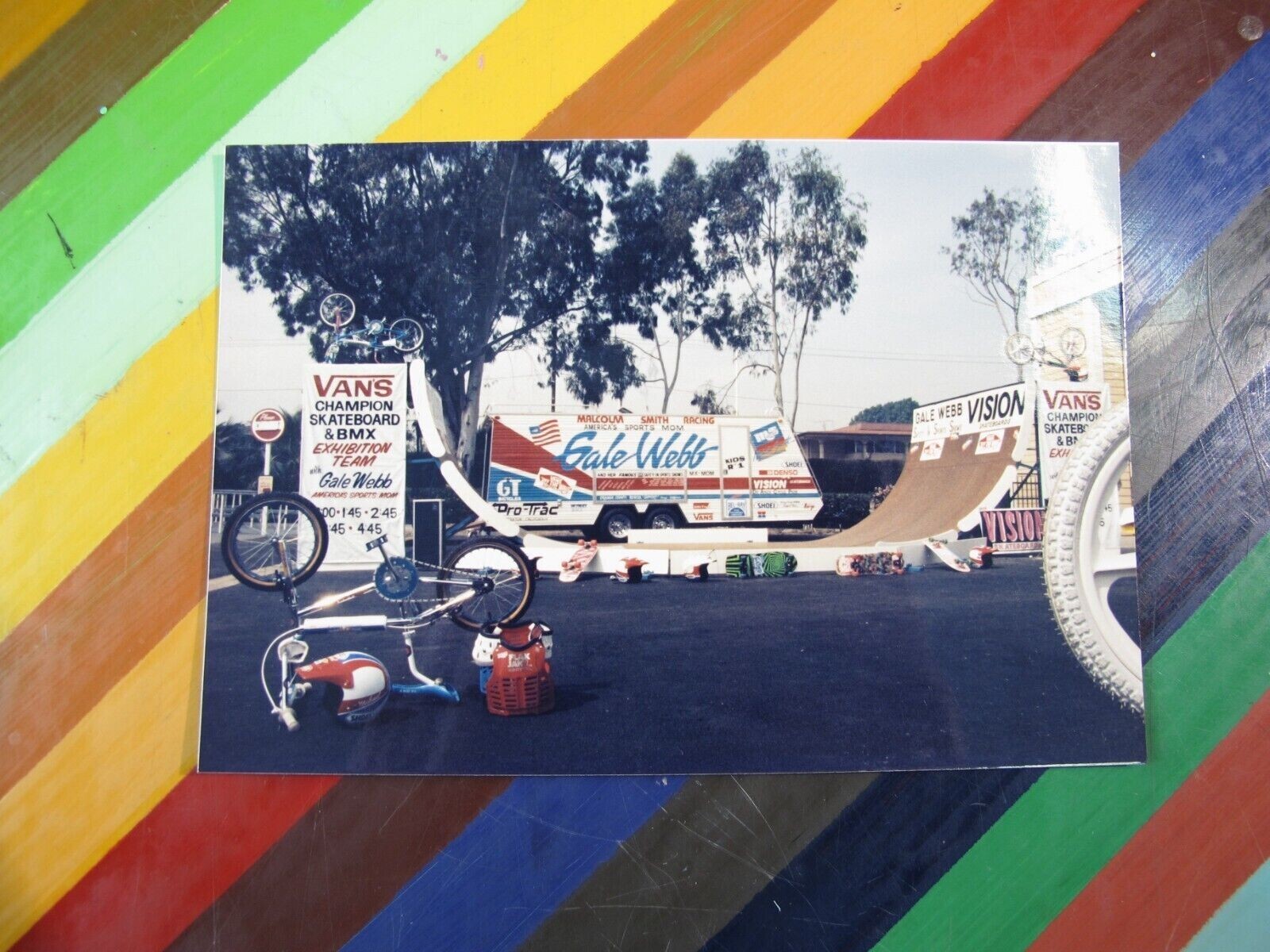 vtg 1980s skateboard photo Gale Webb Vision Malcolm Smith ramp | eBay