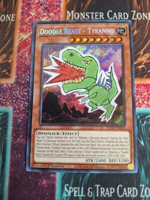Yu-Gi-Oh! Doodle Beast-Tyranno BLCR-EN033 Secret Rare 1st Edition Near ...