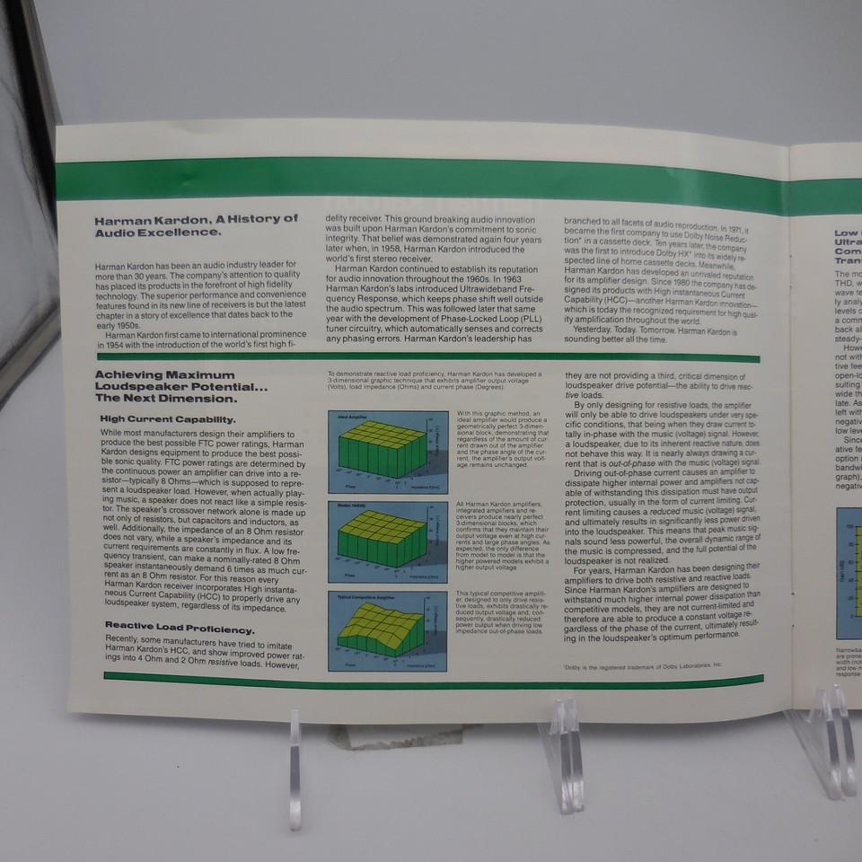 Vintage Harman/Kardon Receivers Catalog 1986 HK690i, HK495i, HK395i ...