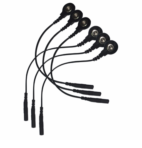 Tens Estim Lead Wire Cable Adapters To Convert 2mm Pin to 3.5mm Snap ...
