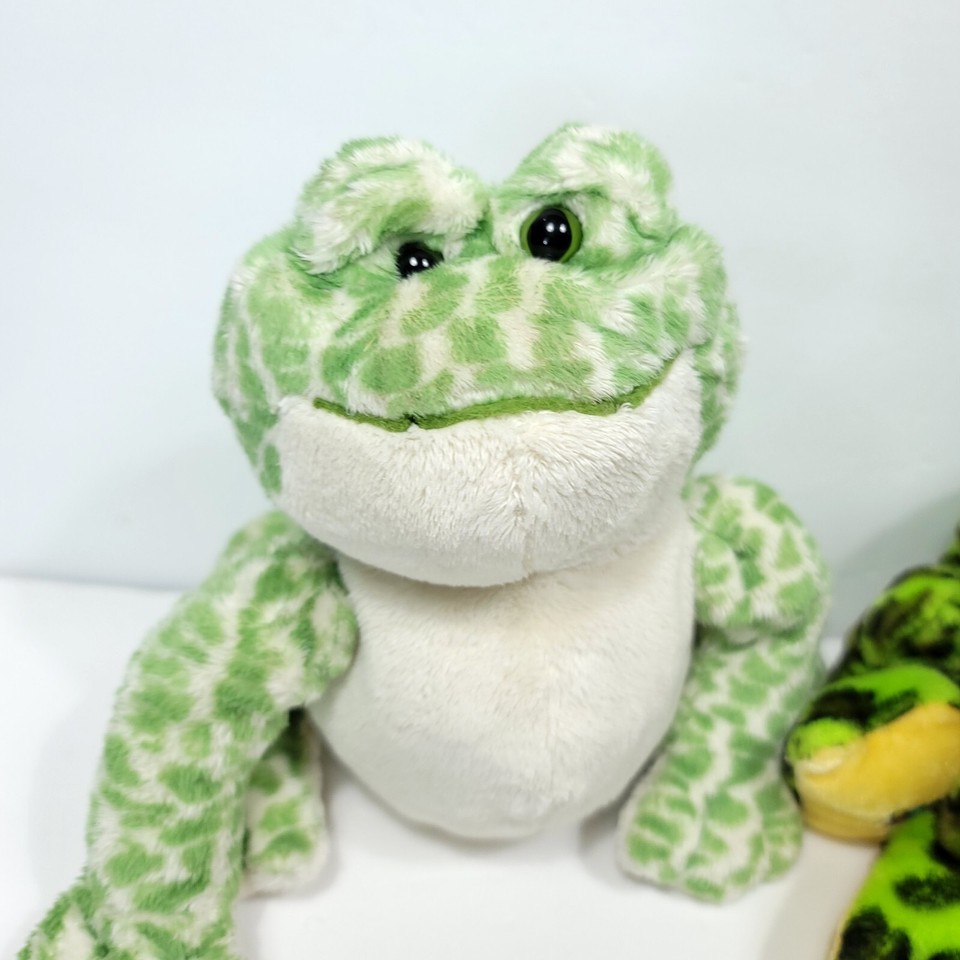 GANZ Webkinz Bullfrog 8" Plush Spotted Frog No CODE Lot of 2 Stuffed ...