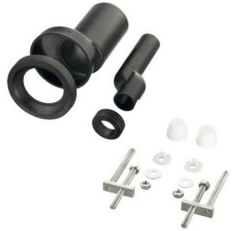 Haas Wand WC Versatz Anschlussgarnitur Ø 90/110 etagiert Versatzbogen S ...