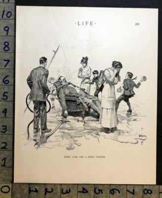 1913 FIRE EXTINGUISHER WATER-DOWN TEMPER ANGER ORSON LOWELL ARTIST ...