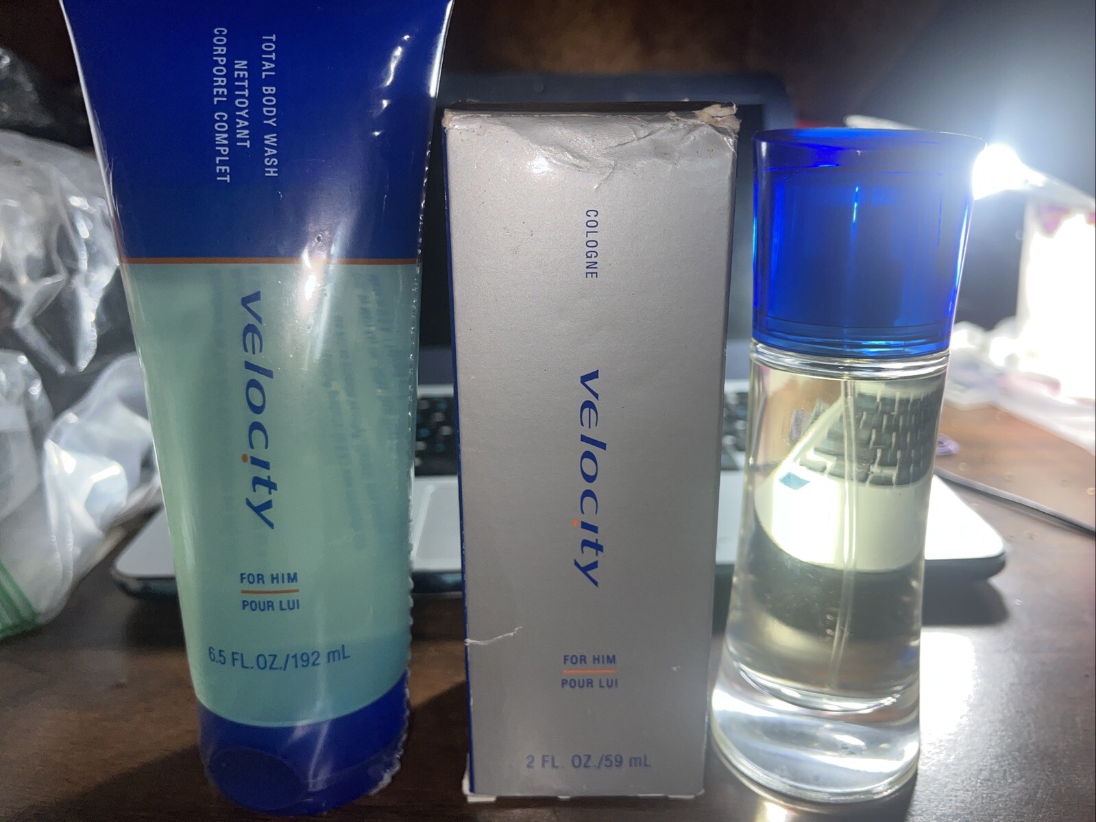 Mary Kay VELOCITY COLOGNE / TOTAL BODY WASH Set FOR HIM 1.7 fl oz/6.5 ...