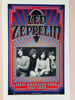 Led Zeppelin First American Tour poster 1991 Art by Gary Grimshaw | eBay