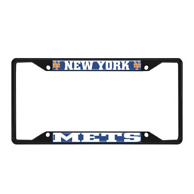 Fanmats MLB New York Mets Black Metal License Plate Frame | eBay