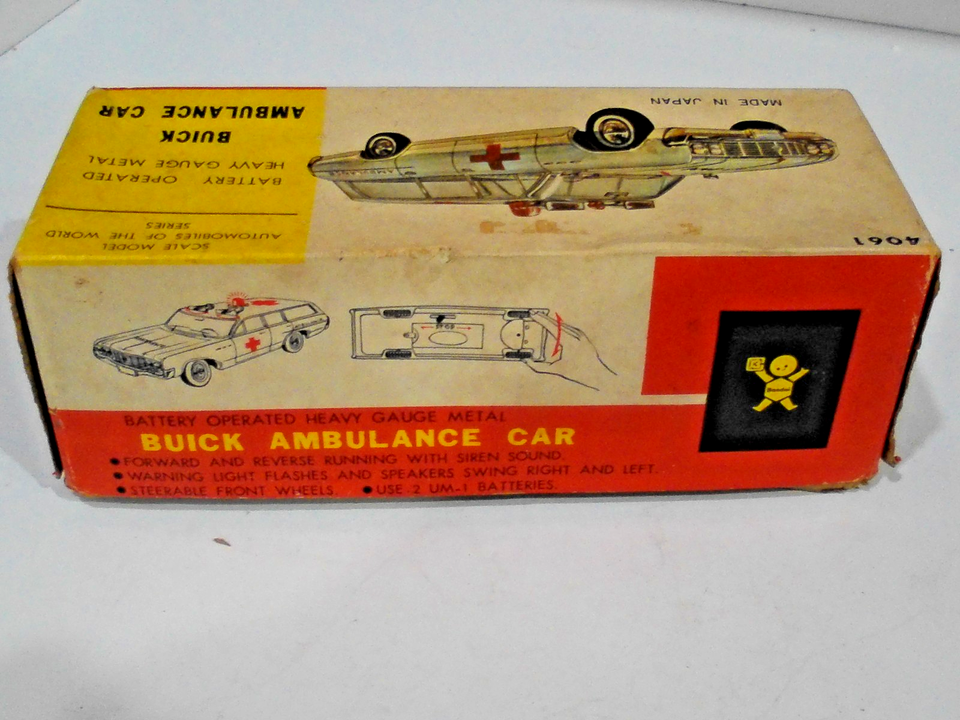Buick Ambulance Car N Box- Light, Siren, Battery operated -All tin ...