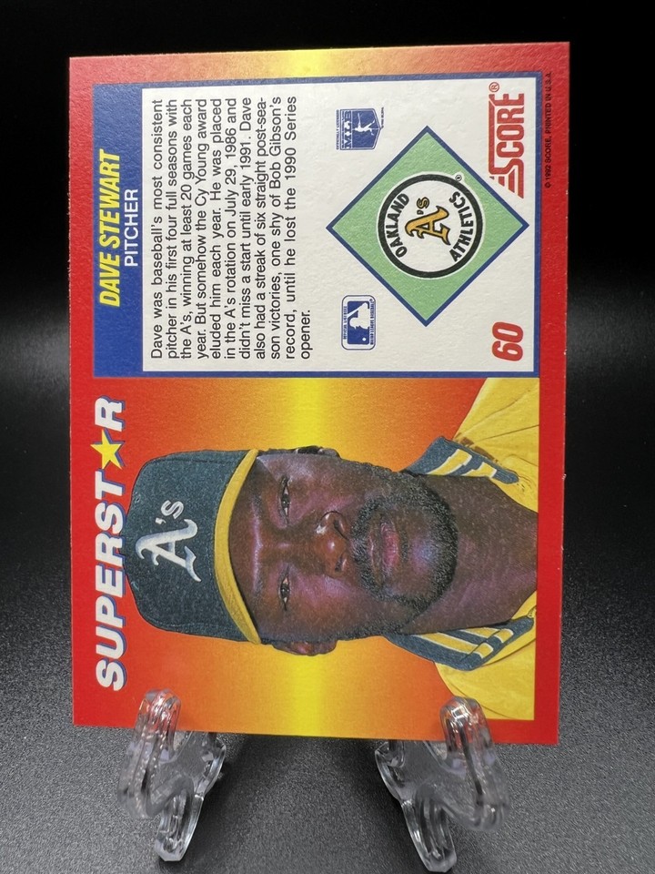 1990 Score Superstar - Dave Stewart #60 | eBay
