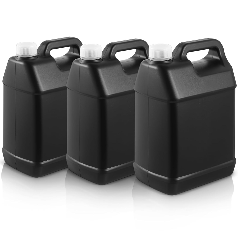 3 Pcs 1 Gallon Plastic Jug with Lids Square Empty Storage Containers ...