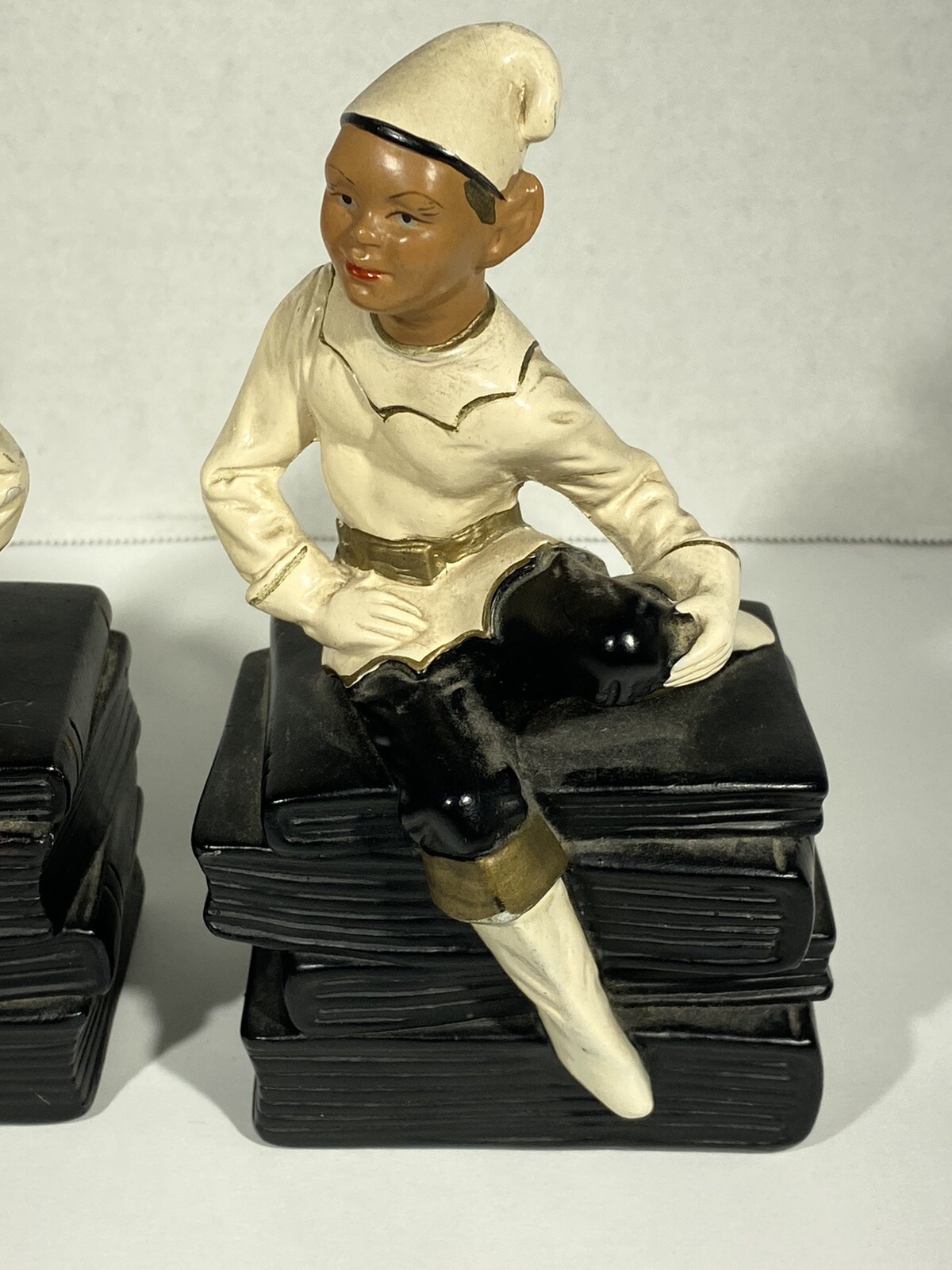 Rare ALEXANDER BACKER ABCO Bookends Chalkware 1950’s Size 7” X 3-3/4 ...