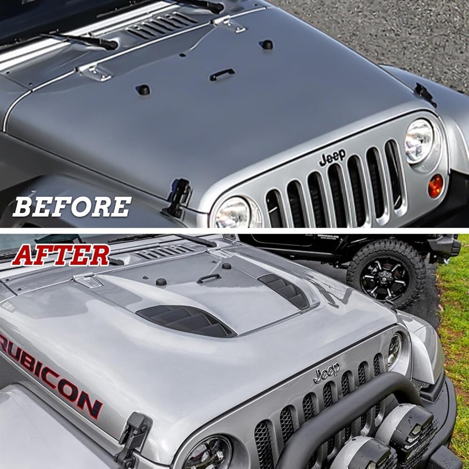 Vented Heat Dispersion Hood For Jeep Wrangler JK JKU Unlimited Rubicon ...