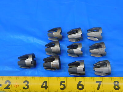10PC LOT GREENFIELD & OTHER #2 HSS ACORN THREAD DIES 3/8 - 24 NF MADE ...