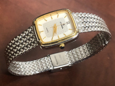 CYMA Two-Tone Diamond Quartz Stainless Steel Quartz Womens Watch 004 ...