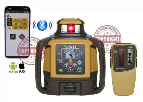 TOPCON RL-HV2S SELF LEVELING DUAL SLOPE ROTARY LASER LEVEL,GRADE ...