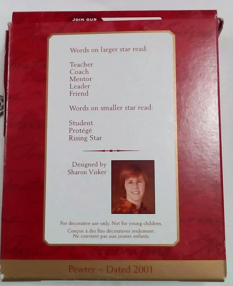 Pewter GUIDING STAR Hallmark Keepsake Ornament 2001 Double Stars ...