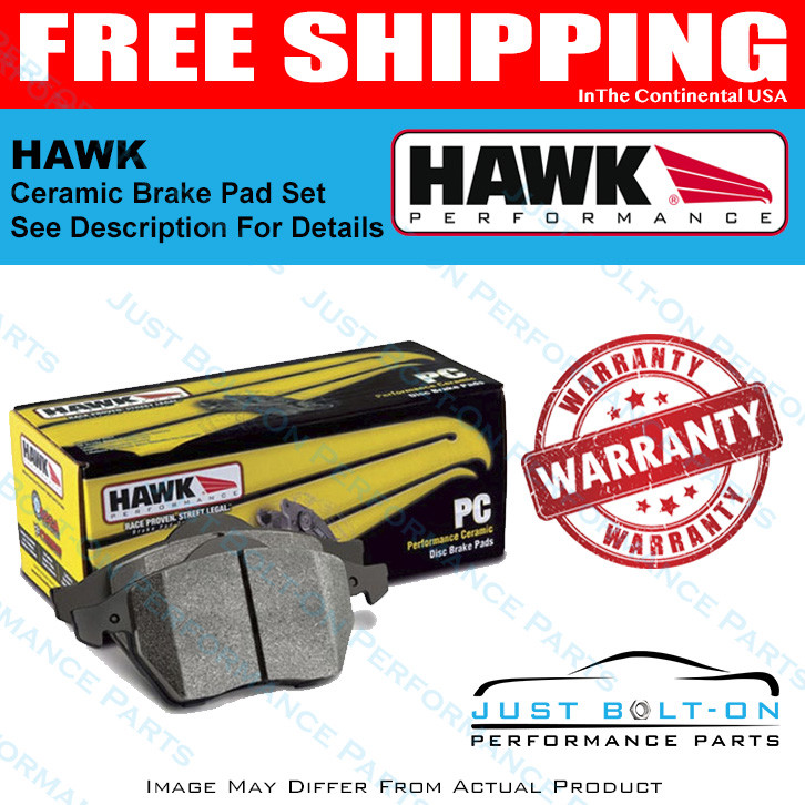 HAWK Ceramic Brake Pad Sets Performance Vehicle Fitment See Descr ...