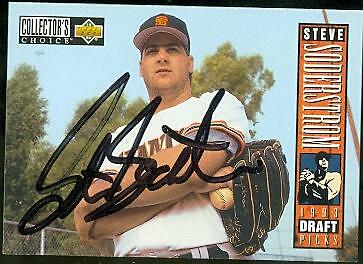 Steve Soderstrom autographed Baseball Card (Giants) 1993 Upper Deck ...