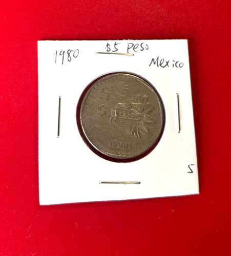 1980 $5 PESO MEXICO COIN - NICE WORLD COIN !!! | eBay