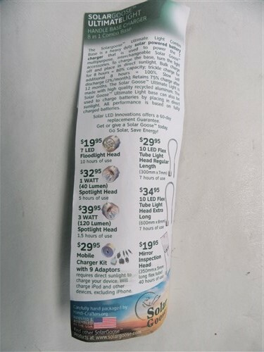 SOLAR GOOSE ULTIMATE LIGHT BASE & 3 WATT 120 LUMEN SPOT HEAD SET | eBay