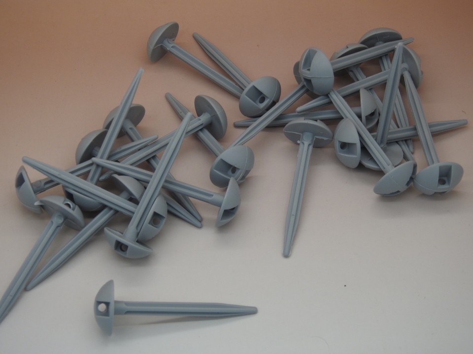 25 x Plastic Ground sheet Pegs strong grey | eBay UK